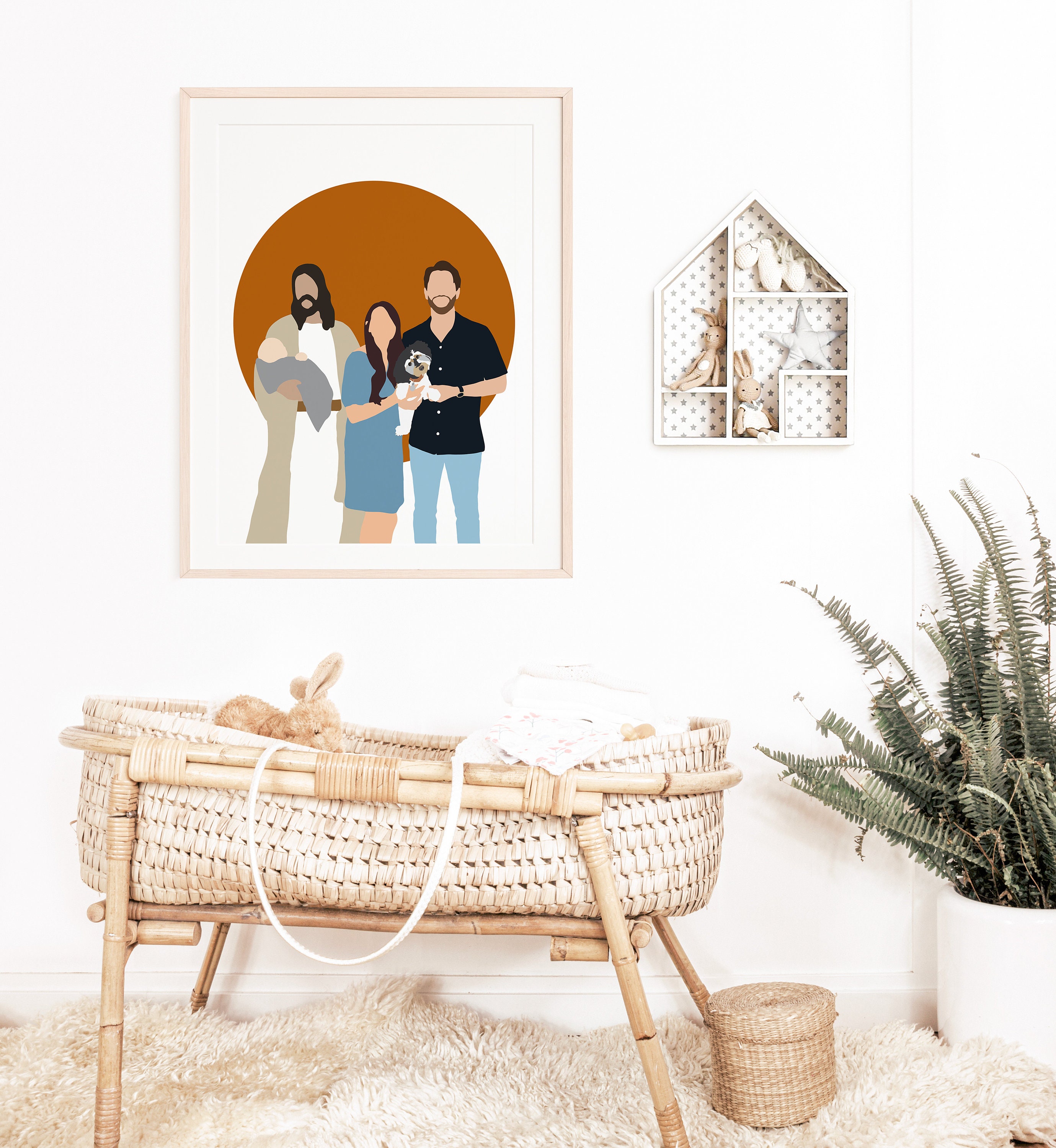 Custom Family Portrait With Jesus, Family Miscarriage Portrait ...