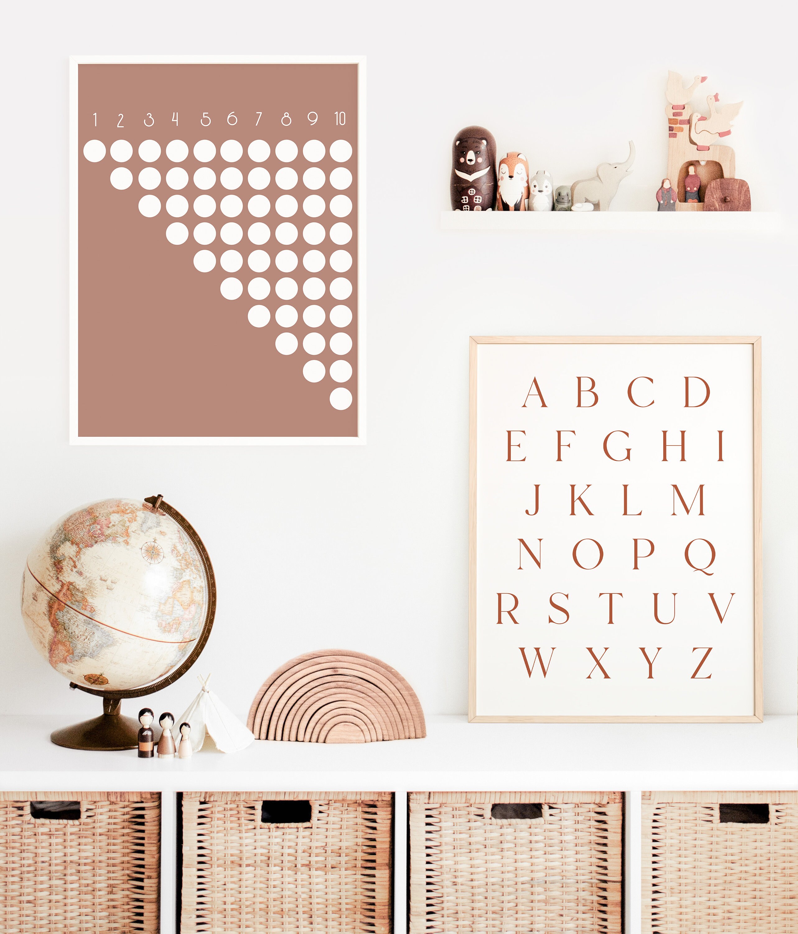 Number Print, Numbers 1-10 Art, Printable Art, Nursery Decor ...