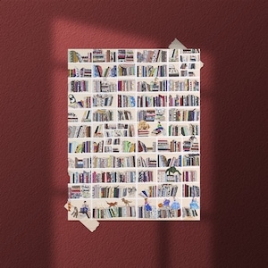 Book Lovers Poster | Book Art Print | Reading Art Print | Colorful ...
