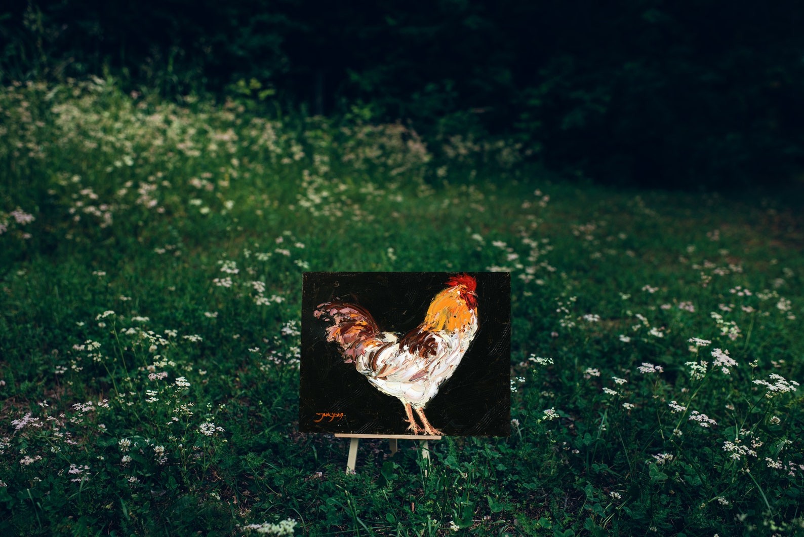 Modern Farmhouse Kitchen Decor Chicken Wall Art Rooster Drawing Hen ...