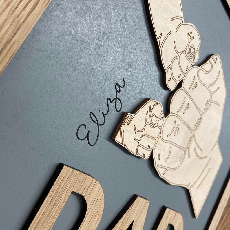 FIST BUMP SIGN Father's Day Gift Dad Gift Grandad | Etsy