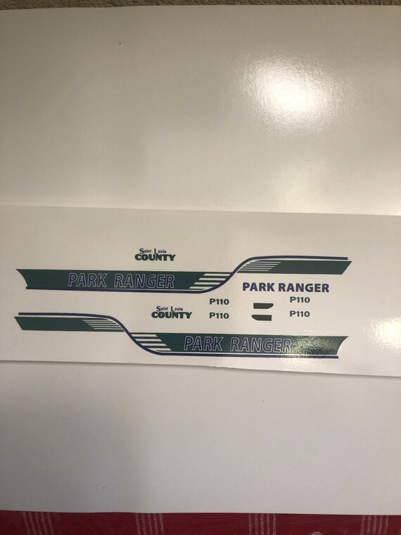 1/24 scale St Louis County Park Ranger waterslide decals made | Etsy