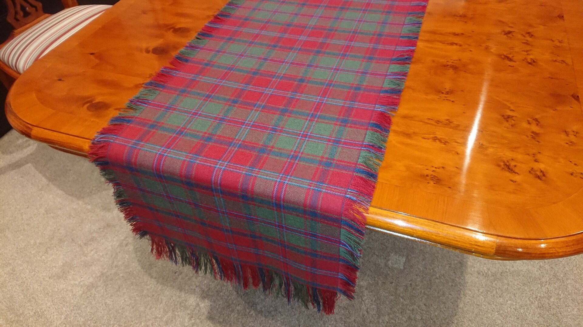 Tartan / Plaid Table Runner 100% Wool 100cm X 30cm Hand Made in ...