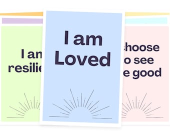 Succulents and Cactus Affirmation Cards - Etsy