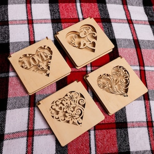 Laser Cut Decorative Ring Box Set Svg Template Glowforge Wedding Ring ...