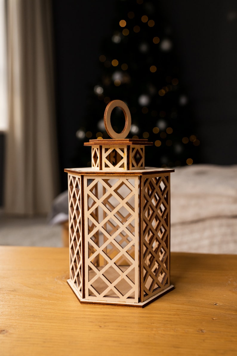 Wooden Decorative Lantern Bundle Svg Laser Cut File Glowforge Candle ...