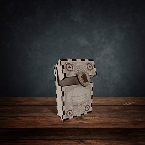 Laser Cut Wooden Playing Game Cards Box Svg Template Glowforge Box for ...