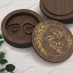 Decorative Wedding Ring Box Set Laser Cut Svg File Glowforge Wedding ...