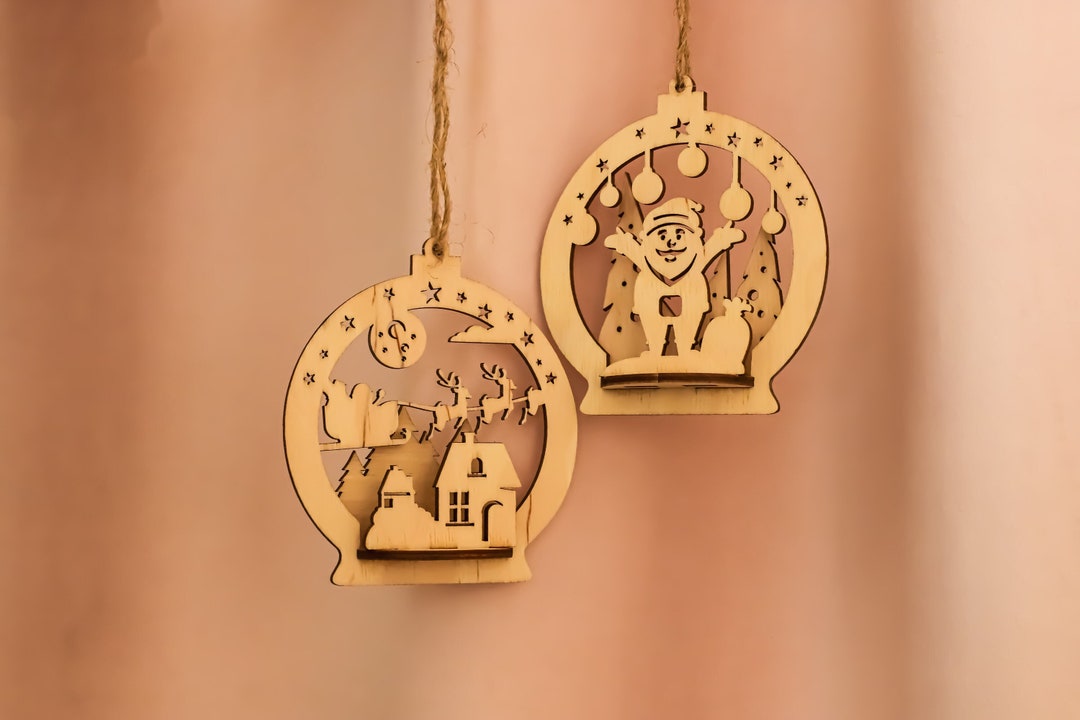 3D Christmas Ball Bundle Svg Laser Cut File Glowforge Christmas Bauble ...