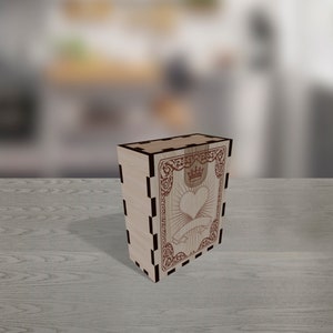 Playing Game Cards Box Svg Laser Cut File Glowforge Box for Game Cards ...