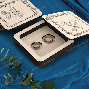 Decorative Wedding Ring Box Set Laser Cut Svg File Glowforge Wedding ...