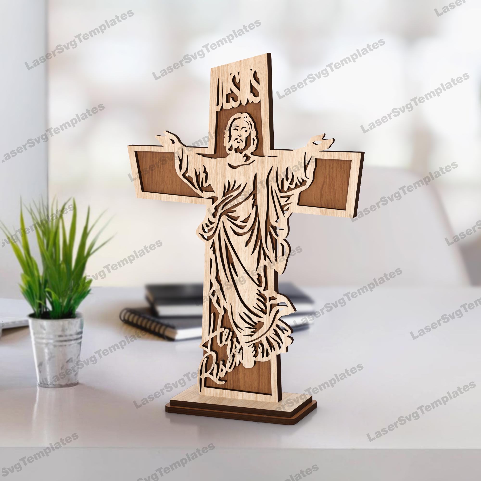 Stand Easter Cross 5 Bundle Laser Cut Svg File Glowforge Multilayer ...
