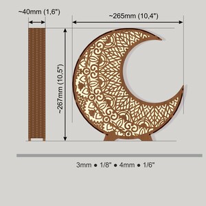 Decorative Moon Night Light Lamp Laser Cut Svg File Glowforge Madndala ...