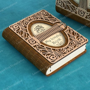 Wooden Gift Book Box Laser Cut Svg File Glowforge Decorative Book Box ...