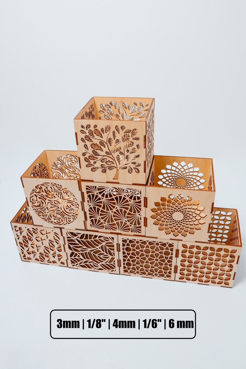 Laser Cut Candle Holder Bundle Svg Template Glowforge Table - Etsy