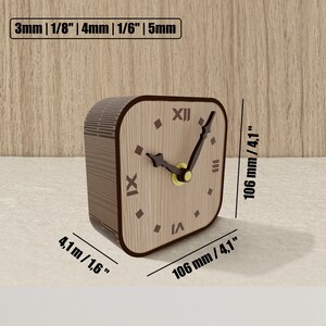 Wooden Table Clock Bundle Laser Cut Svg File Glowforge Table Clock Svg ...