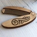 Laser Cut Wooden Combs Svg Bundle Glowforge Beard Comb Set of 5 Svg ...
