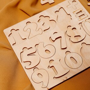 Laser Cut Wooden Numbers Puzzle Svg Template Glowforge Kids Montessori ...