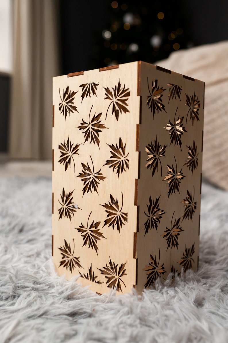 Wooden Table Lamp 6 Pattern Svg Laser Cut File Glowforge Table - Etsy