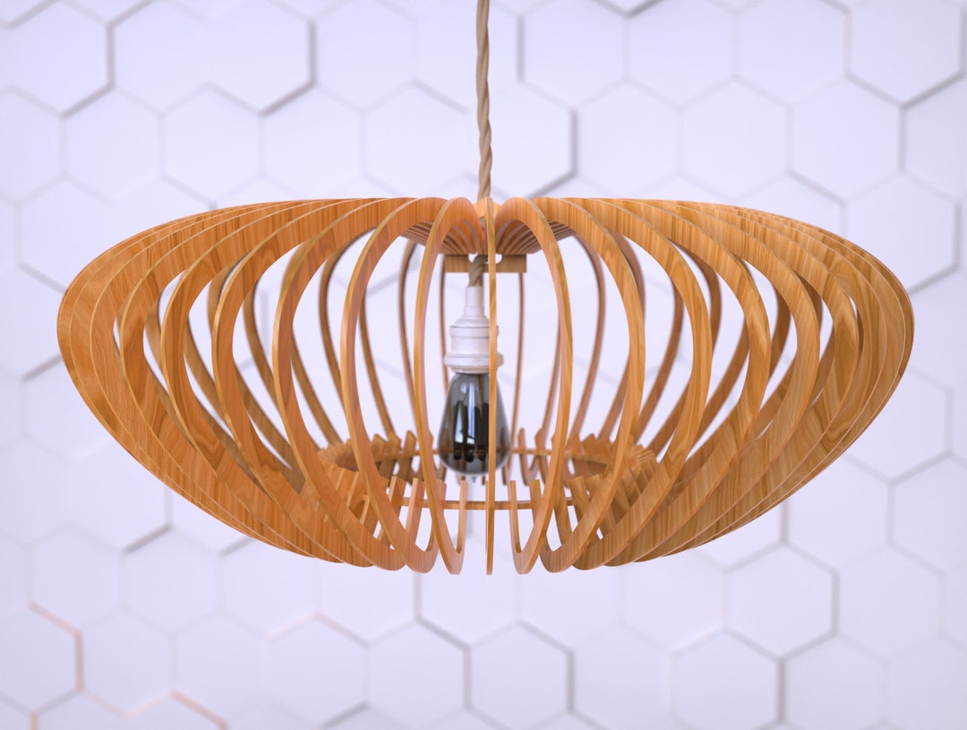Laser Cut Decorative Wooden Lamp Svg Template Glowforge Wood Sphere ...