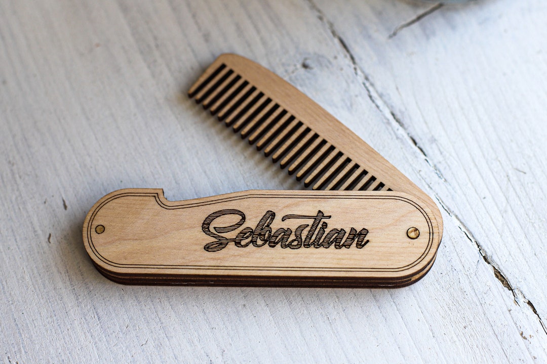 Wooden Beard Comb Laser Cut Svg File Glowforge Wood Comb Svg Cricut ...