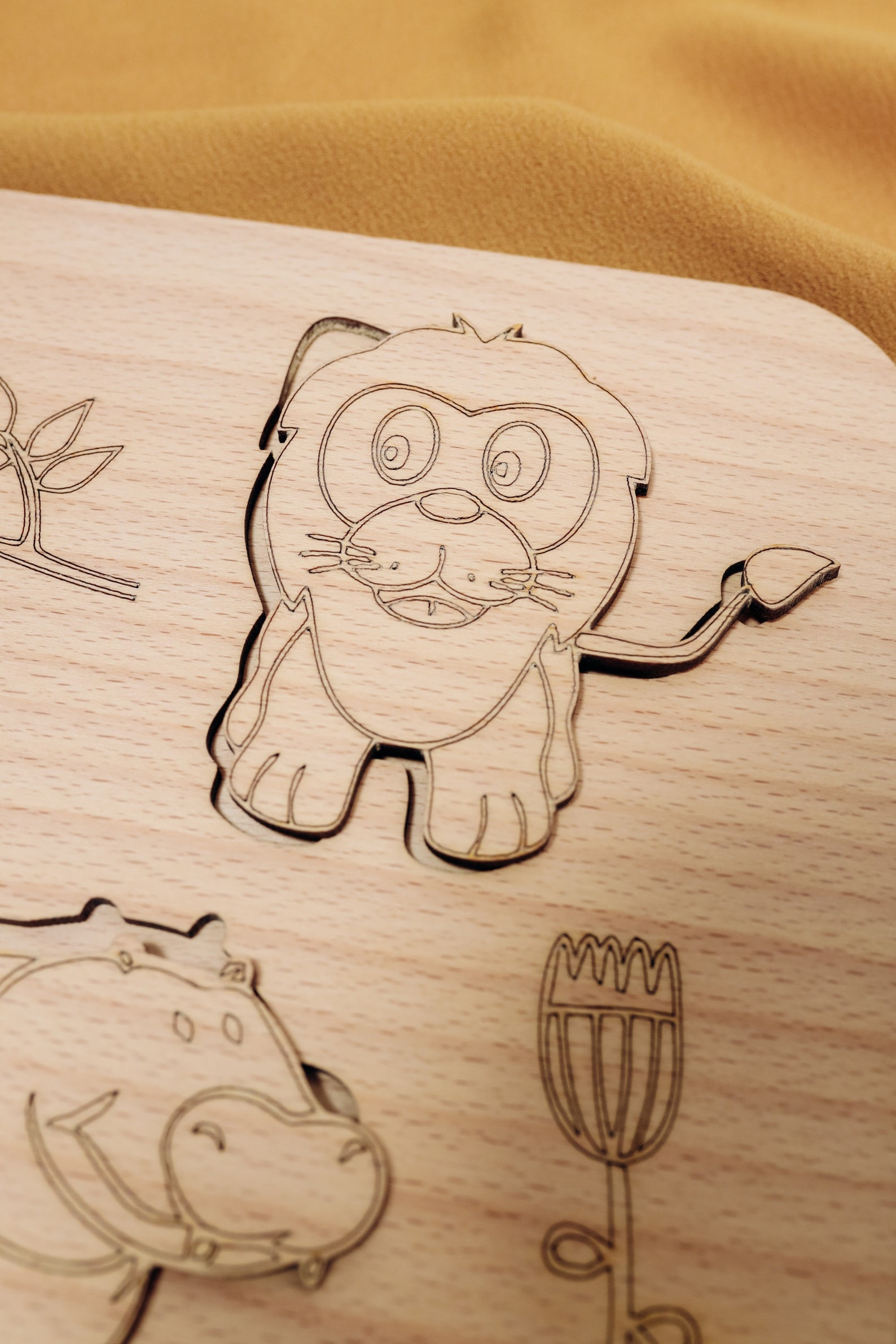 Laser Cut Wooden Animals Puzzle Svg Template Glowforge Kids - Etsy