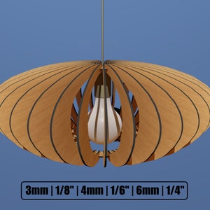 Laser Cut Sphere Pendant Lampshade Svg Template Glowforge Wood Round ...