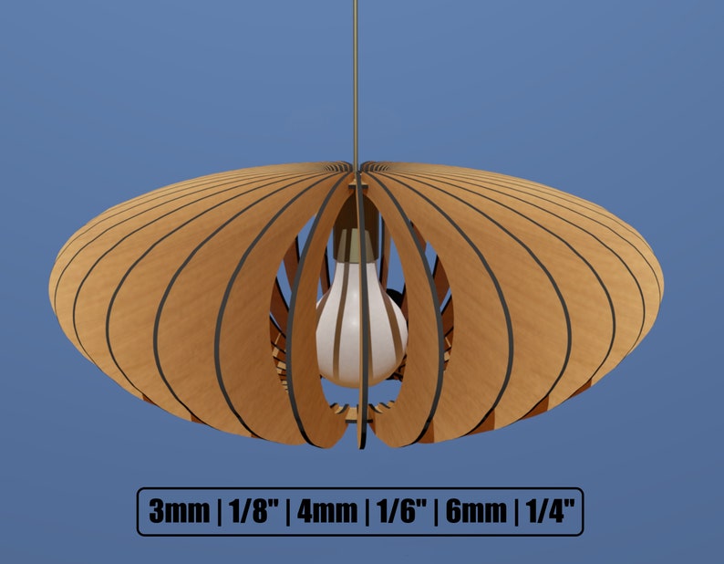 Laser Cut Sphere Pendant Lampshade Svg Template Glowforge Wood Round ...