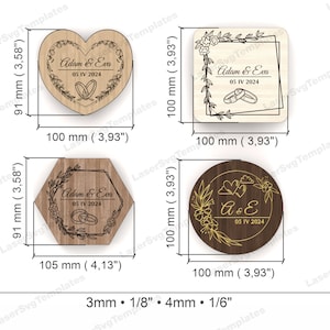 Decorative Wedding Ring Box Set Laser Cut Svg File Glowforge Wedding ...