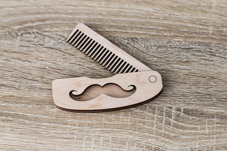 Laser Cut Wooden Combs Svg Template Glowforge Beard Man Comb Svg Cricut ...