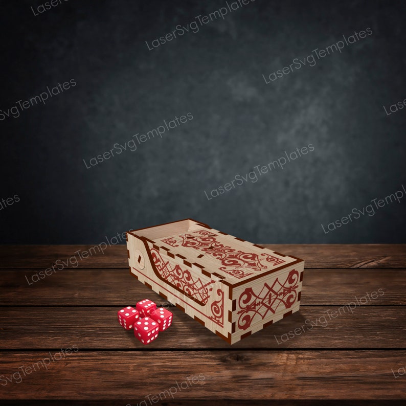 Laser Cut Folding Dice Tower Svg Template Glowforge Game Dice Tower ...