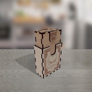 Playing Game Cards Box Svg Laser Cut File Glowforge Box for Game Cards ...