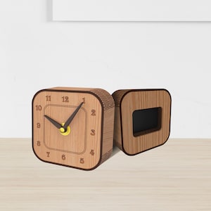 Wooden Table Clock Bundle Laser Cut Svg File Glowforge Table Clock Svg ...