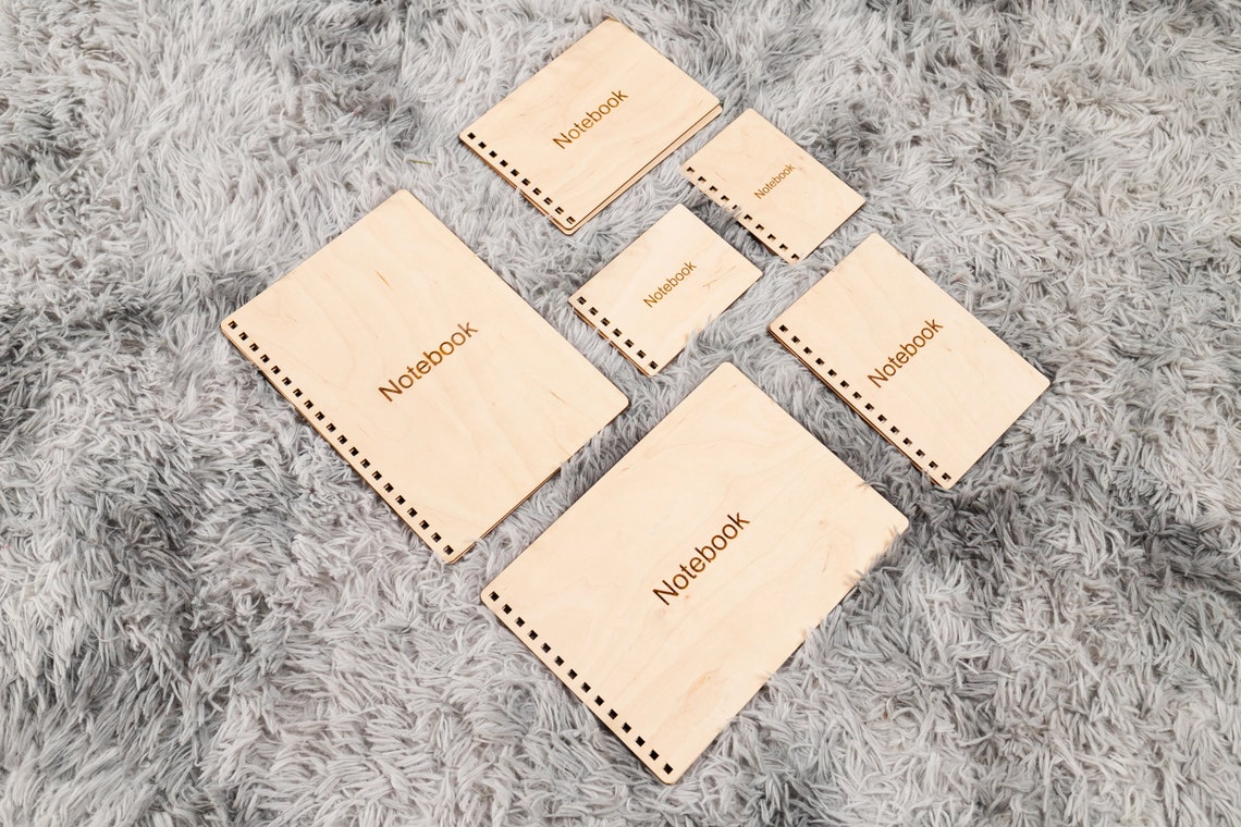 Laser Cut Spiral Notebook Cover Svg Template Glowforge Book Cover Svg ...