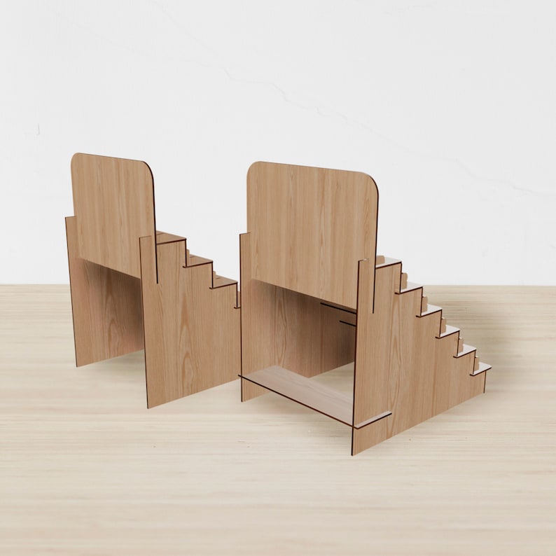 Laser Cut Step Stand Display Shelf Svg Template Wooden Display Rack Cnc ...