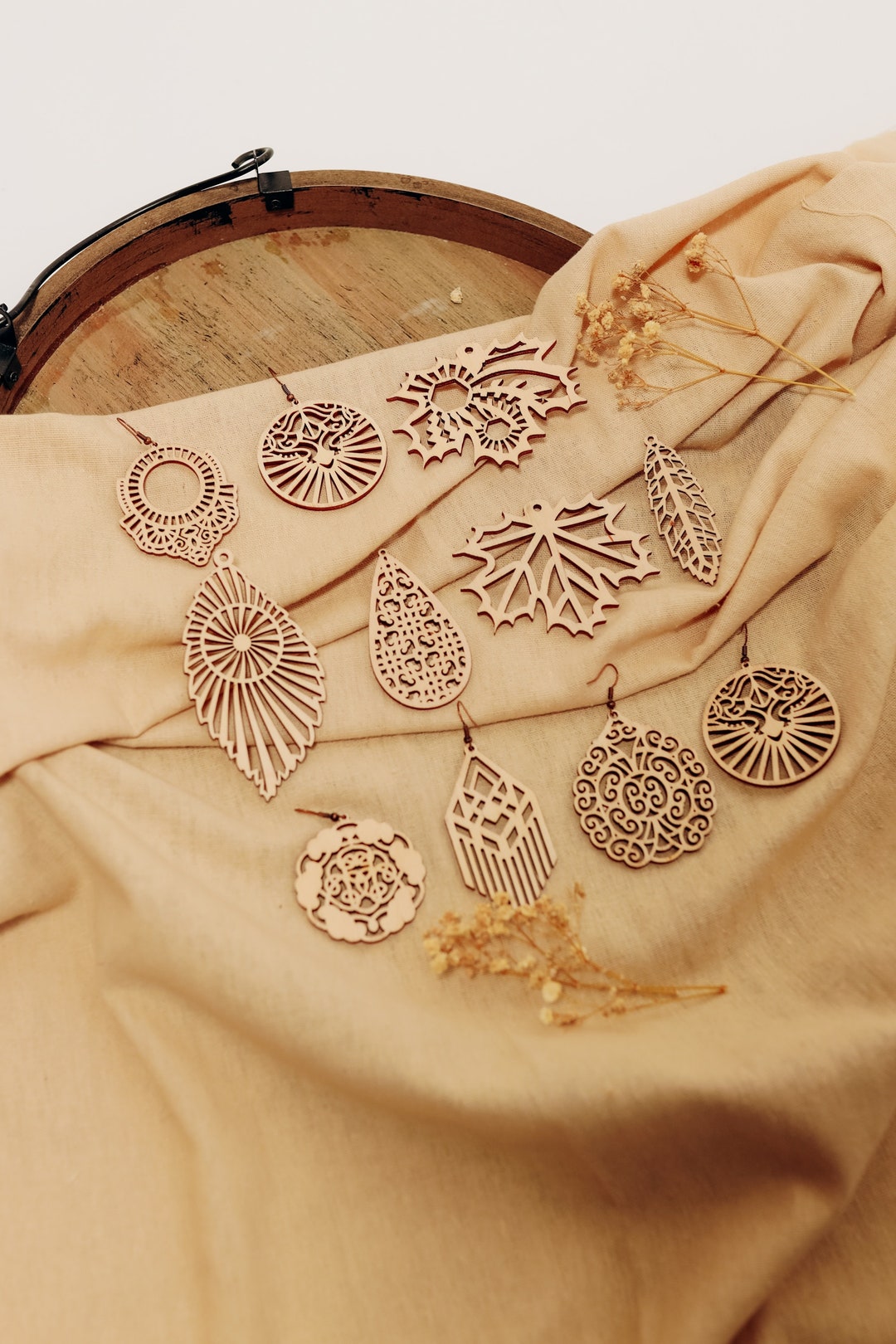 Laser Cut Earrings Bundle Svg Pattern Glowforge Earings Vector Cnc ...