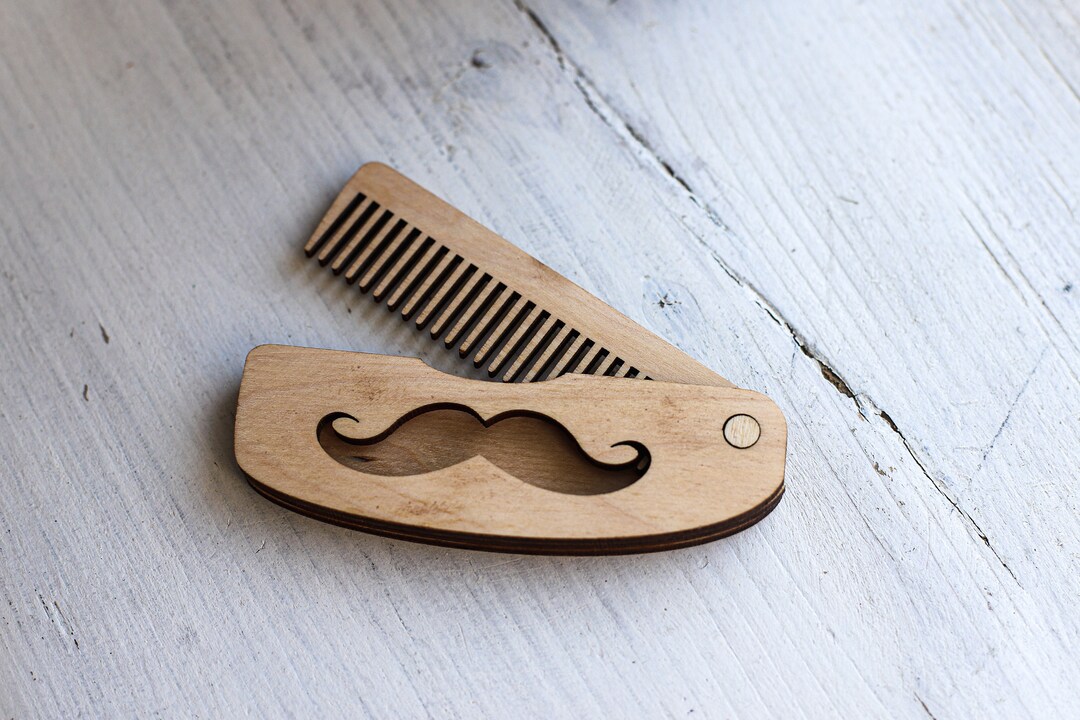 Laser Cut Wooden Combs Svg Template Glowforge Beard Man Comb Svg Cricut ...