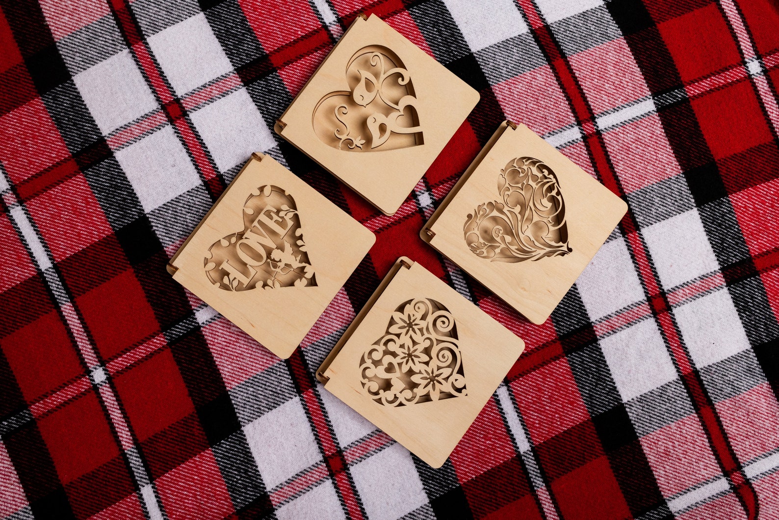 Laser Cut Decorative Ring Box Set Svg Template Glowforge - Etsy