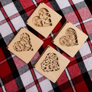 Laser Cut Decorative Ring Box Set Svg Template Glowforge Wedding Ring ...
