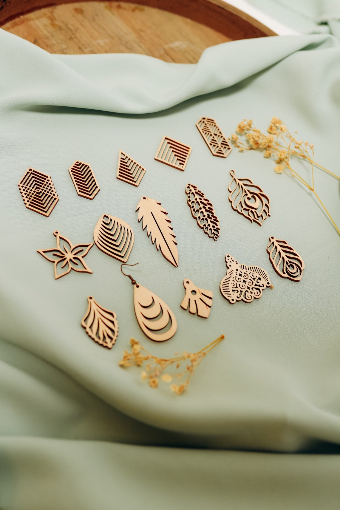 Laser Cut Earrings Bundle Svg Pattern Glowforge Earings Vector - Etsy