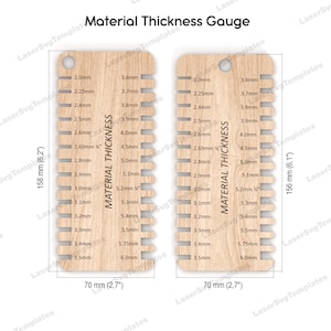Material Kerf Test Tool Laser Cut Svg File Glowforge Material Laser ...