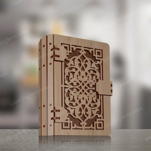Wooden Book Box Set Laser Cut Svg File Glowforge Book Box Dxf Cut Plan ...