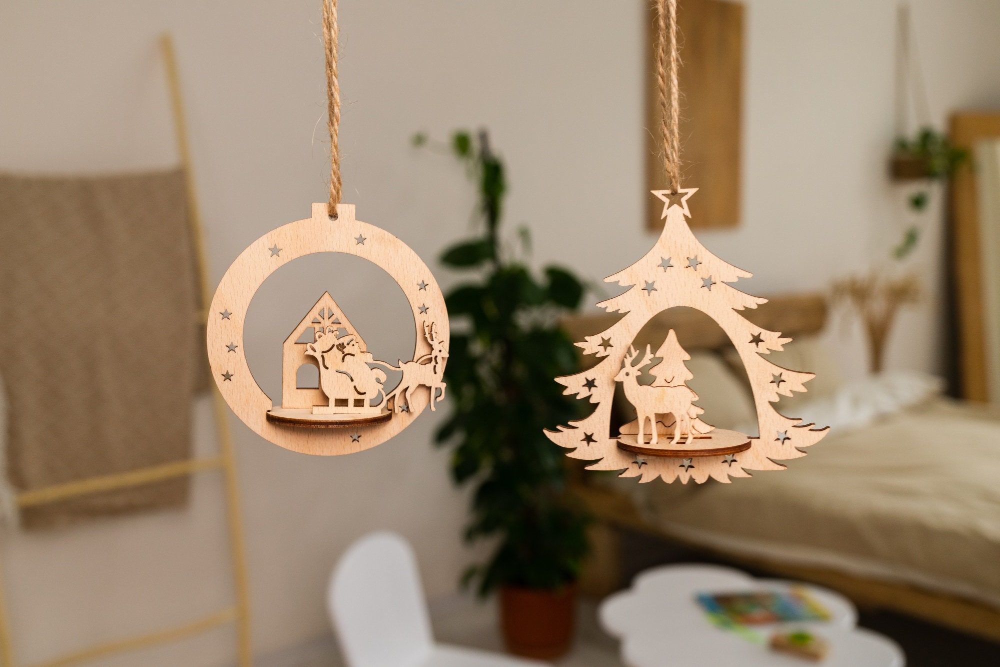 Laser Cut Wooden 3D Christmas Ball Ornament Svg Glowforge - Etsy