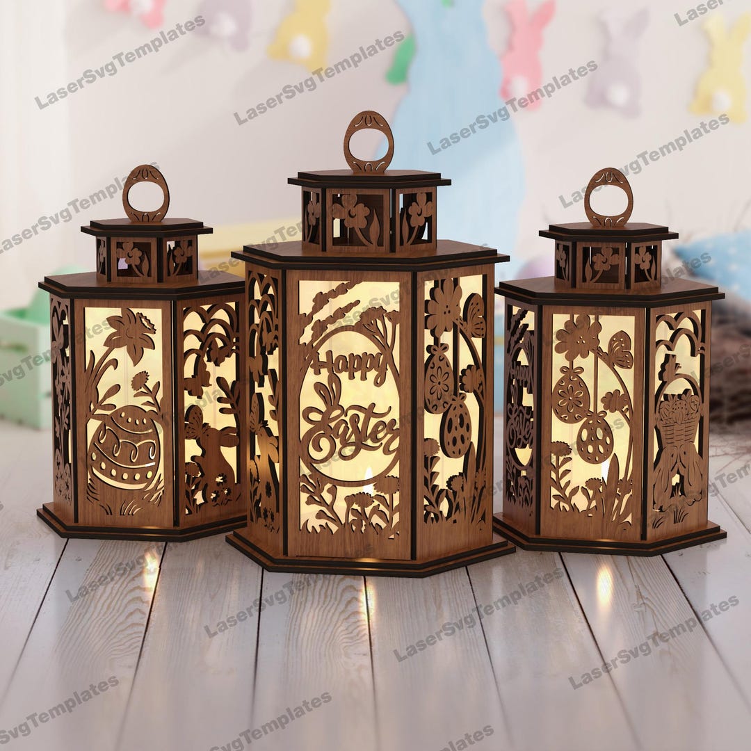 Easter Bunny Night Light Lamp Laser Cut Svg File Glowforge Easter Table ...