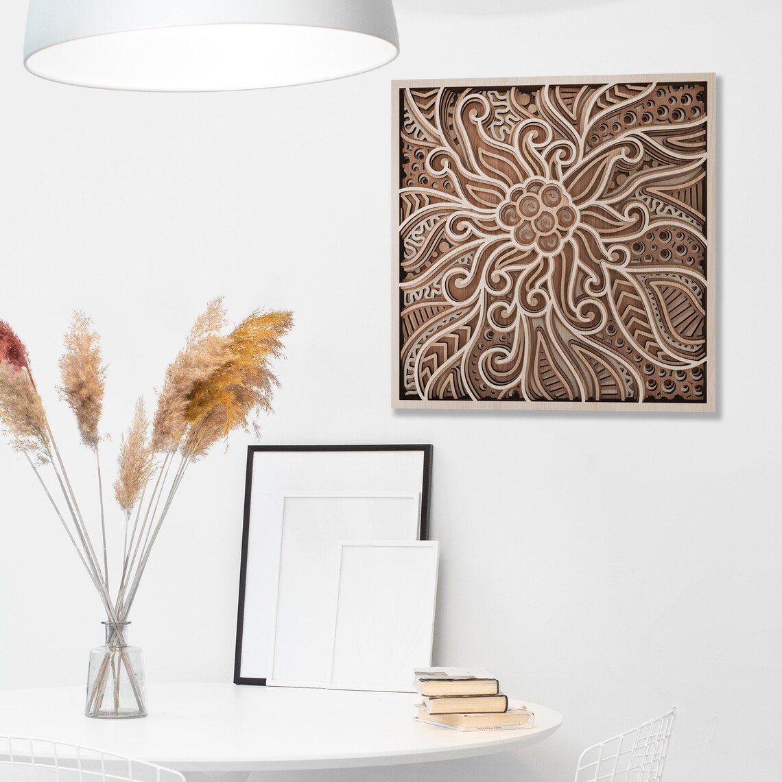 Laser Cut Multilayer Mandala 3D Flower Svg Template Glowforge 3D Multi ...