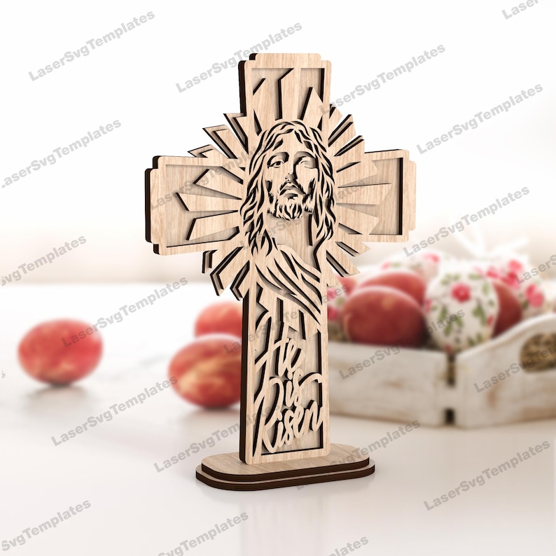 Stand Easter Cross 5 Bundle Laser Cut Svg File Glowforge Multilayer ...