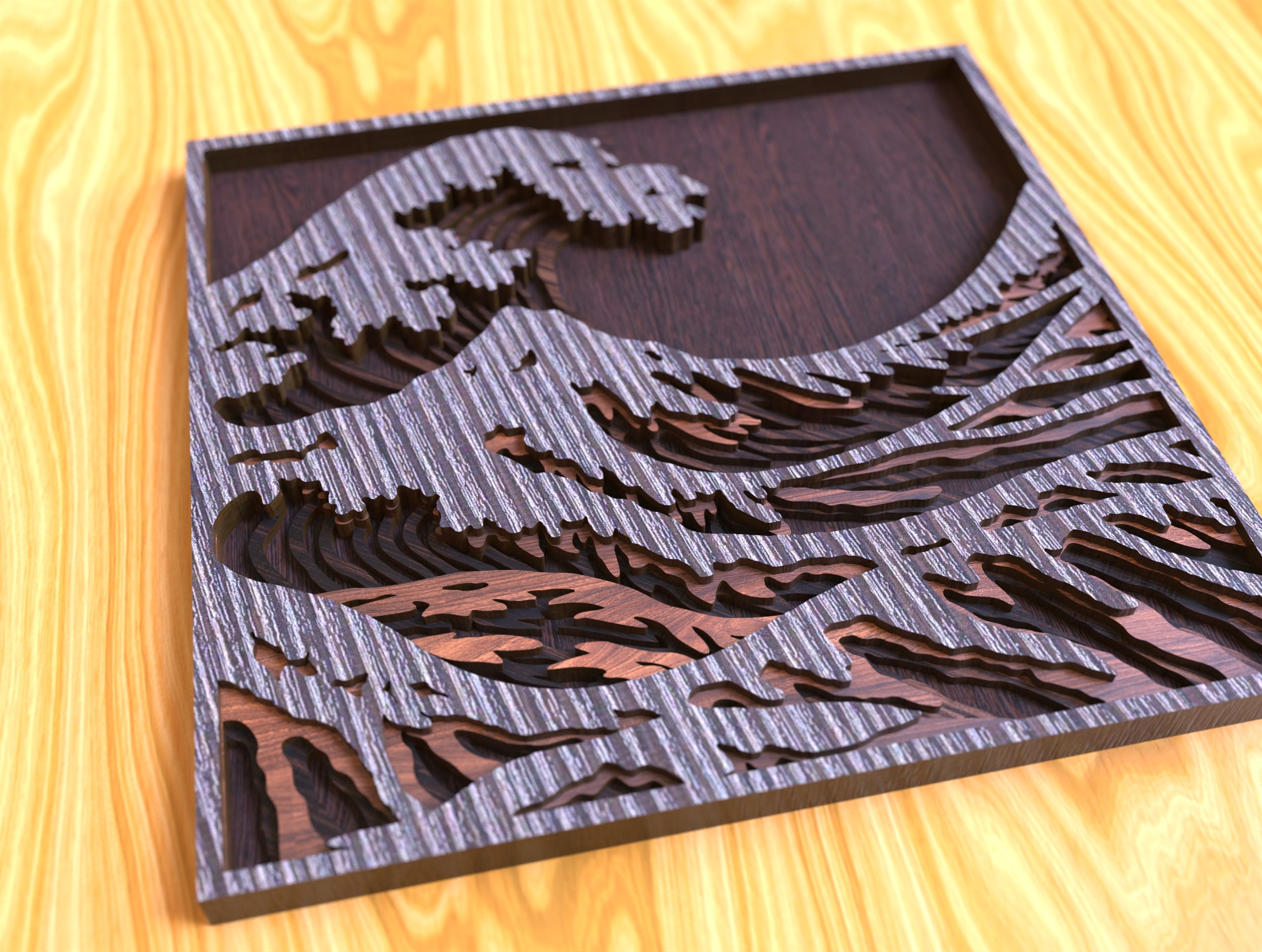 Multilayer Mandala Sea Wall Art Laser Cut Svg File Glowforge 3D Multi ...