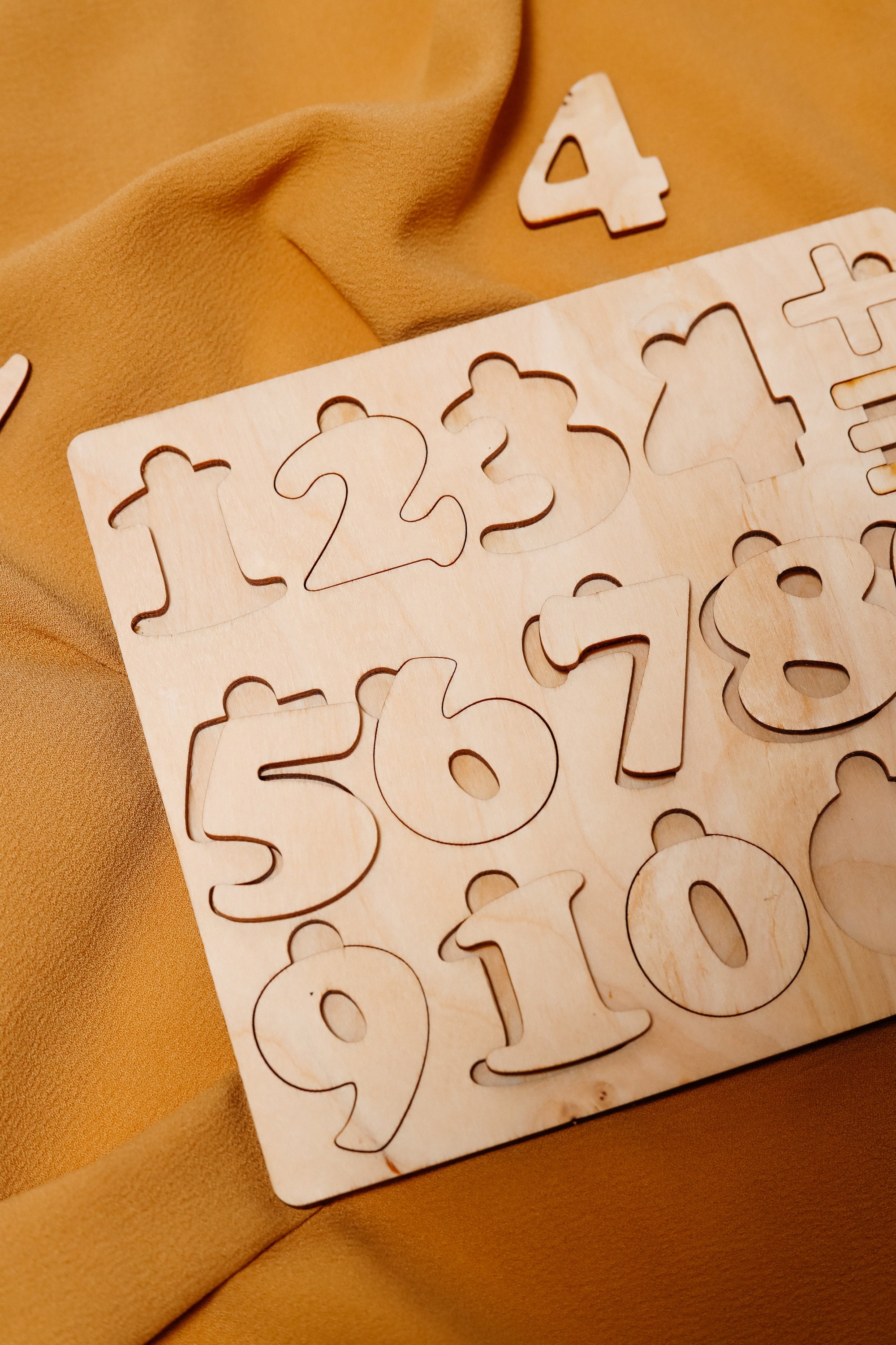Laser Cut Wooden Numbers Puzzle Svg Template Glowforge Kids Montessori ...