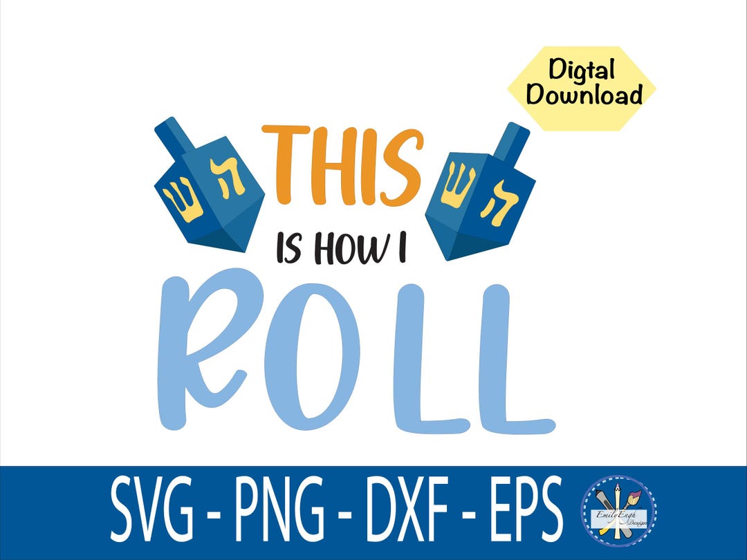 This is How I Roll Dreidel SVG, Funny Hanukkah Festival Lights Design ...