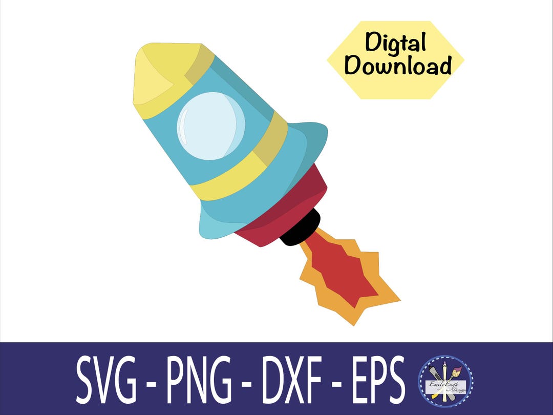 Rocket, Rocket Ship Svg, Space Clipart, Rocket Ship Decal, Space ...